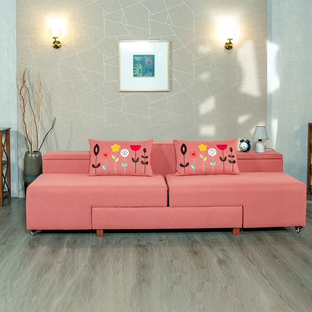 SOFA SET | Soursop-346 Sofa Cum Bed with 2 side Table (1+BST+BST) Set | HATIL